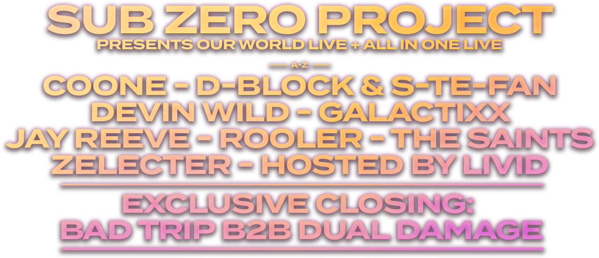 Sub Zero Project - Our World | 23 Mai | Halle Münsterland, Münster